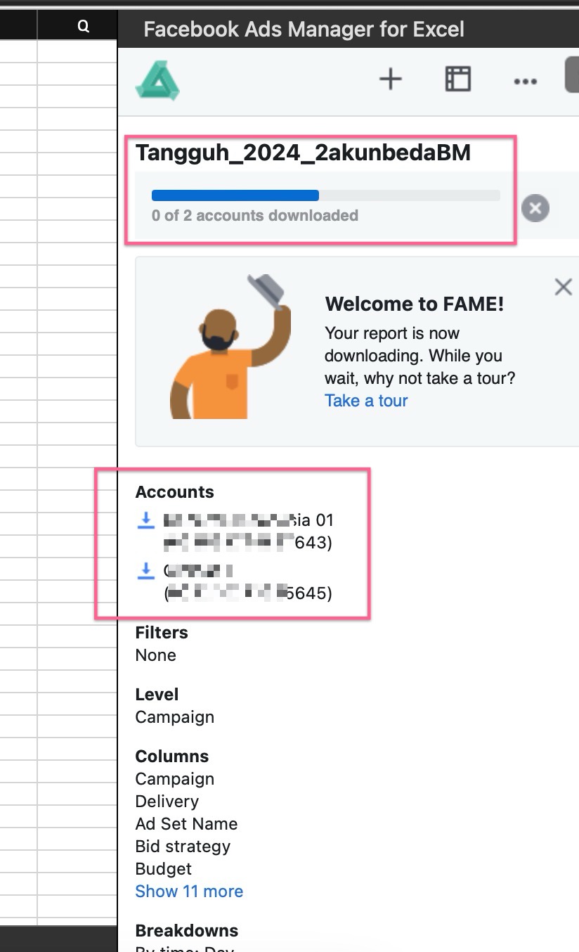 Meta Ads Manager di Excel – Cara narik data dari Multiple ads account ...